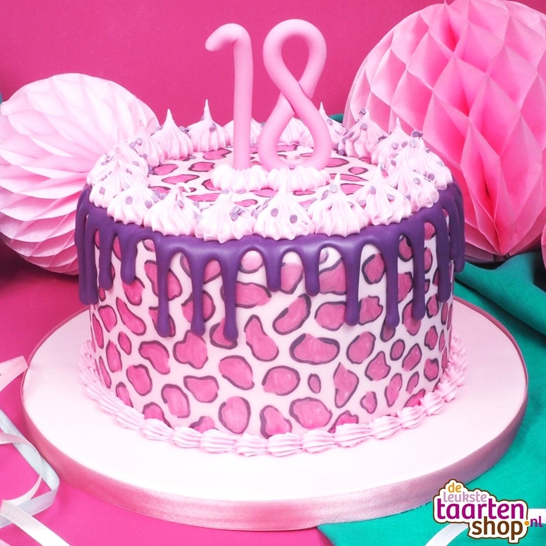 Recipe: Leopard print drip cake - deleukstetaartenshop.com
